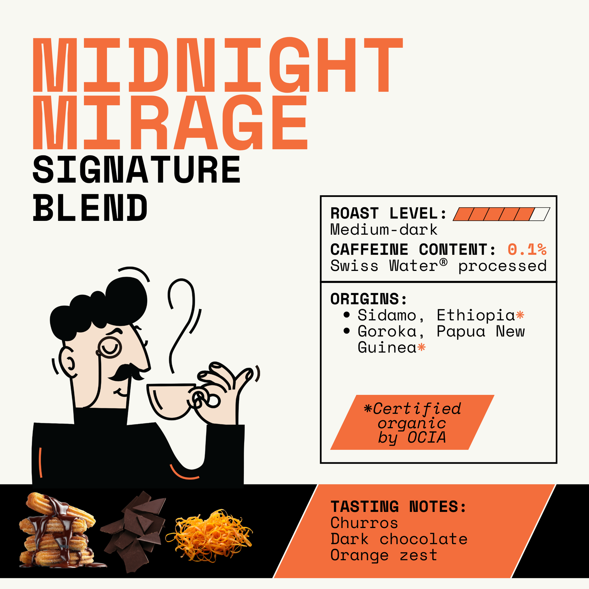 MIDNIGHT MIRAGE - Decaf Coffee Blend | FREE U.S. SHIPPING +$40 – DEKÁF